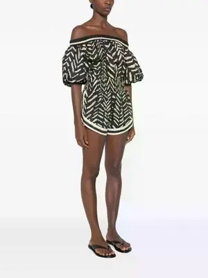 Johanna Ortiz Geometric Pattern Off-shoulder Jumpsuit