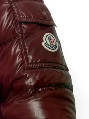 Moncler Barante Hooded Quilted Jacket - Red