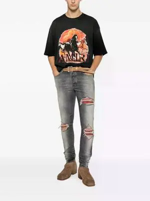 Amiri Flannel Patch Jeans