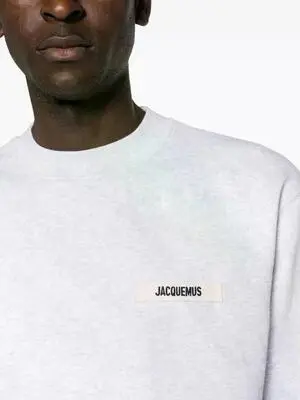 Jacquemus Logo Patch Cotton Sweatshirt - Grey