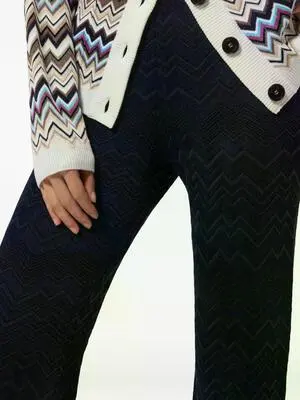 Missoni Zigzag Knit Trousers - Blue