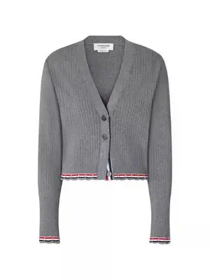 Thom Browne Pointelle Rib-stitch Cardigan