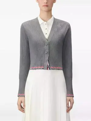 Thom Browne Pointelle Rib-stitch Cardigan