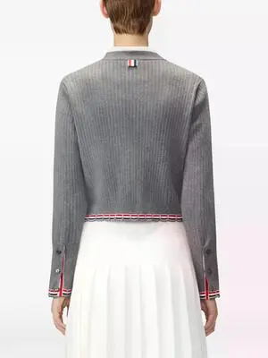 Thom Browne Pointelle Rib-stitch Cardigan