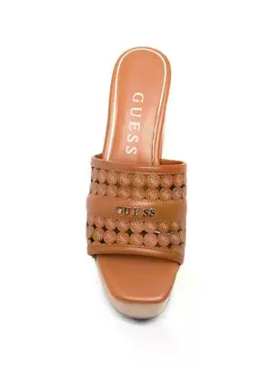 Guess Laser-cut Studded Platform Sandals