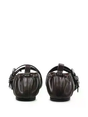 GANNI Buckle-strap Ballet Flats