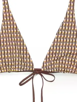 SIR. Geometric Print Bikini Top
