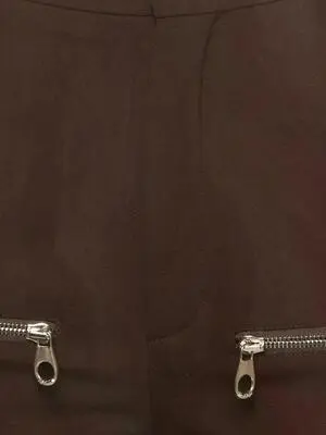 Chloé Gabardine Flared Trousers With Zip Detail