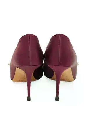 Manolo Blahnik Nadira Crystal-embellished Satin Pumps