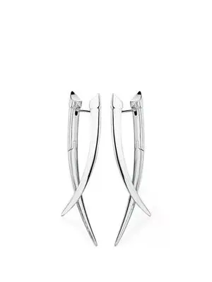 SHAUN LEANE Sabre Crossover Earrings - Silver