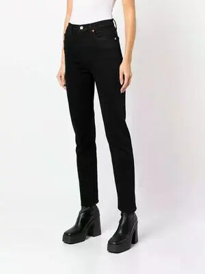 RE/DONE High-rise Straight-leg Jeans