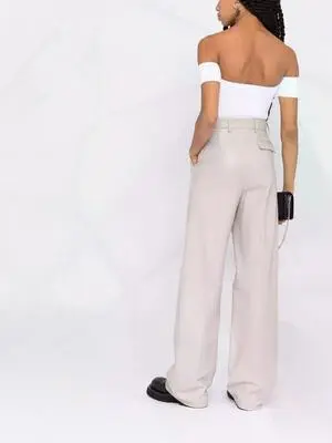 Helmut Lang Ribbed Knit Off-shoulder Top