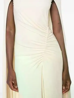 Simkhai Beige Ruffled Detail Maxi Dress