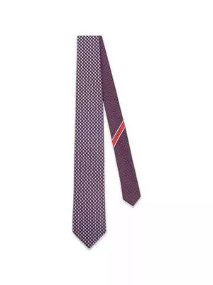 FERRAGAMO Gancini Pegasus Print Silk Tie