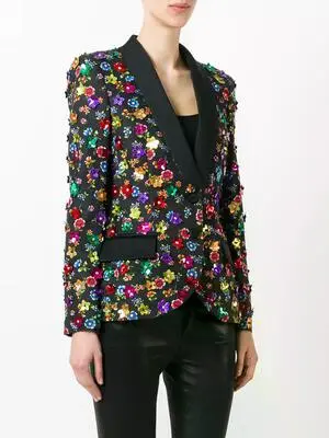 Moschino Floral Embroidered Blazer
