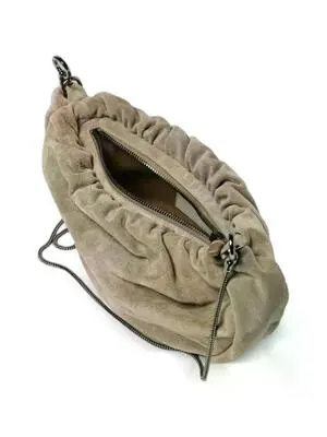 Brunello Cucinelli Suede Slouchy Clutch Bag