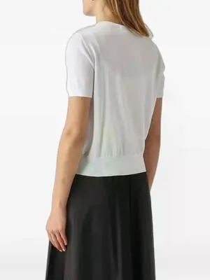 MEIMEIJ Bow-embellished Knit T-shirt - White