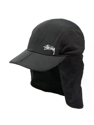 StÜssy Logo Embroidered Baseball Cap - Black
