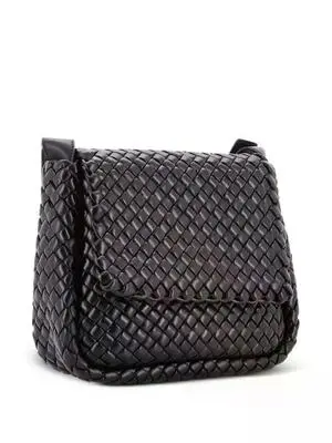 Bottega Veneta Padded Intrecciato Leather Small Shoulder Bag - Black