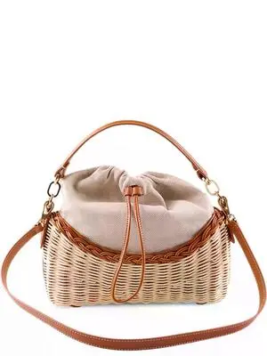 Rodo Adria Wicker Tote Bag