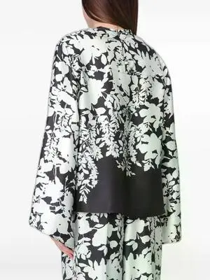 Agnona Floral-print Silk Blouse