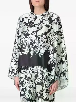 Agnona Floral-print Silk Blouse