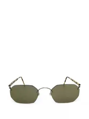 LINDBERG Geometric Frame Sunglasses - Silver