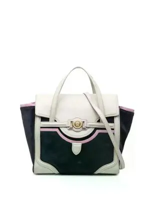 Versace Suede And Goatskin Signature Satchel