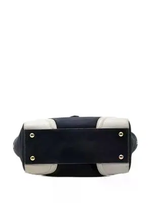 Versace Suede And Goatskin Signature Satchel