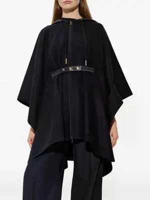 Moncler Hooded Belted Poncho