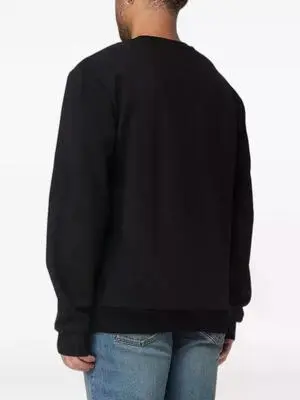 EA7 Logo Print Cotton Sweatshirt