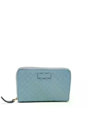 Gucci Microguccissima Zip-around Wallet - Blue
