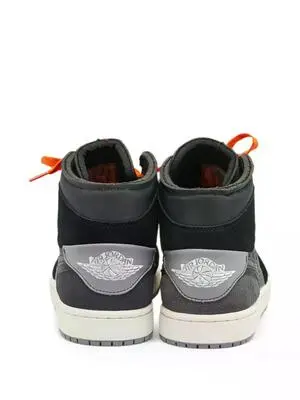 JORDAN Air 1 Mid Se Craft Lace-up Leather Sneakers - Grey