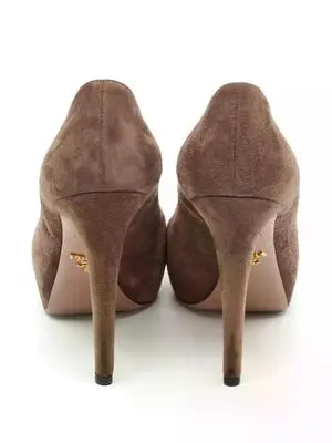 Prada Platform Suede Pumps
