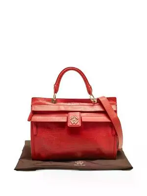 Roberto Cavalli Croc-embossed Leather Tote Bag