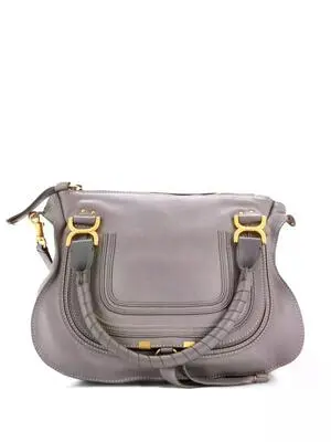Chloé Marcie Leather Medium Satchel - Grey