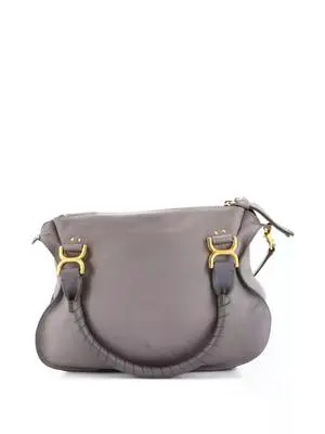 Chloé Marcie Leather Medium Satchel - Grey