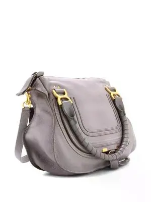 Chloé Marcie Leather Medium Satchel - Grey