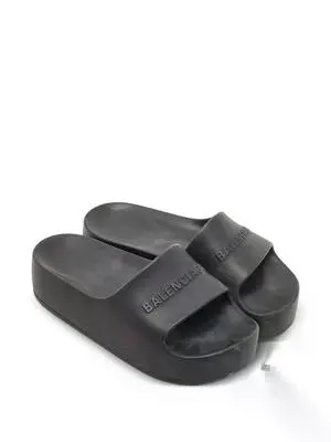Balenciaga Embossed Logo Pool Slides