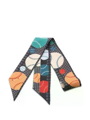 Hermès 2010s Balles De Tennis Twilly Ribbon Scarf