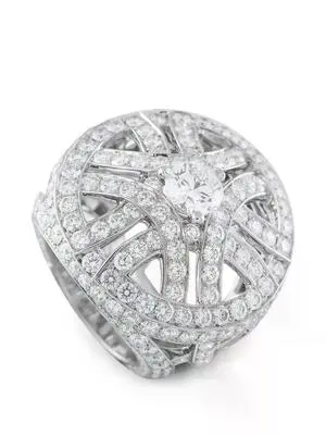 Cartier Nouvelle Diamond Ring In 18k White Gold - Silver