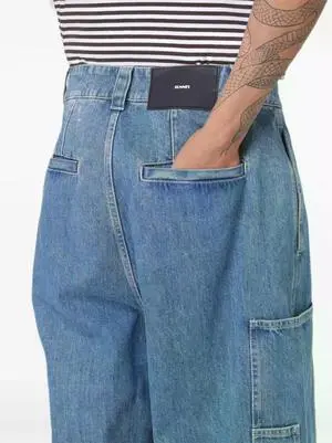 Sunnei Pleated Wide-leg Jeans