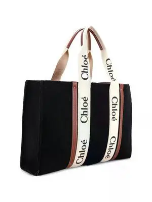 Chloé Woody Large Tote Bag - Black