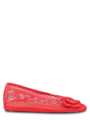 GANNI Jenny" Ballerina Flats In Mesh With Floral Detailing - Multicolour