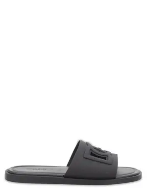 Dolce & Gabbana Slide Beachwear In Gomma - Black