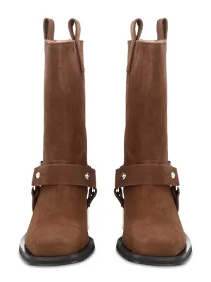 GANNI Stivaletto Biker In Suede