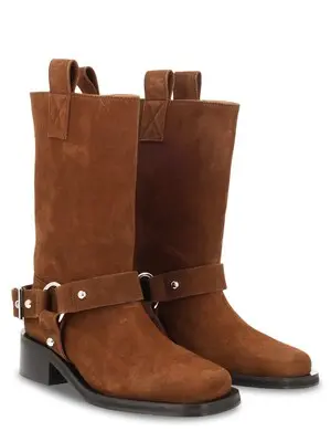 GANNI Stivaletto Biker In Suede
