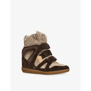 Isabel Marant Étoile Bekett Suede High-top Wedge Trainers