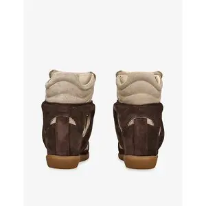 Isabel Marant Étoile Bekett Suede High-top Wedge Trainers