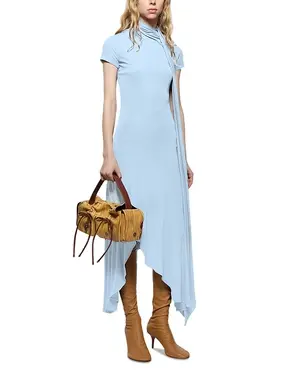 Acne Studios Viscose Drape Neck Dress